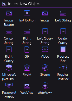 Objects - Game Launcher Creator