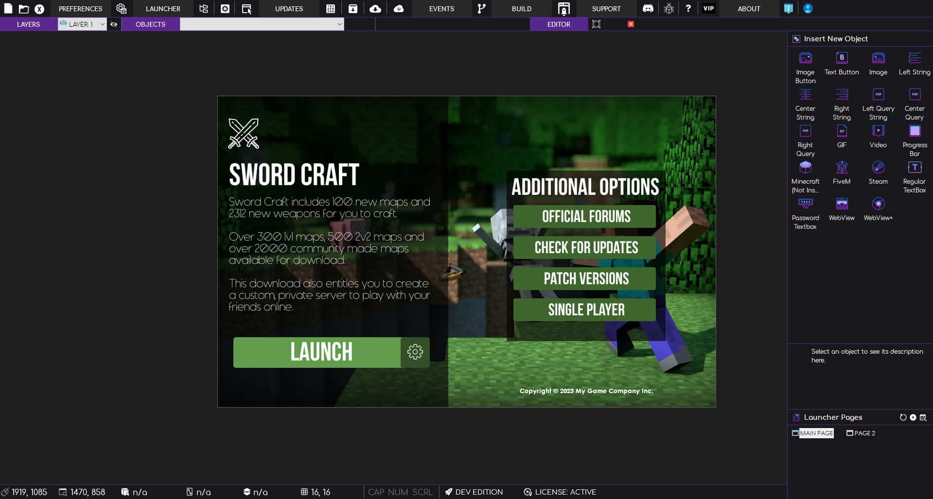 MC Updater - Minecraft - Game Launcher Creator