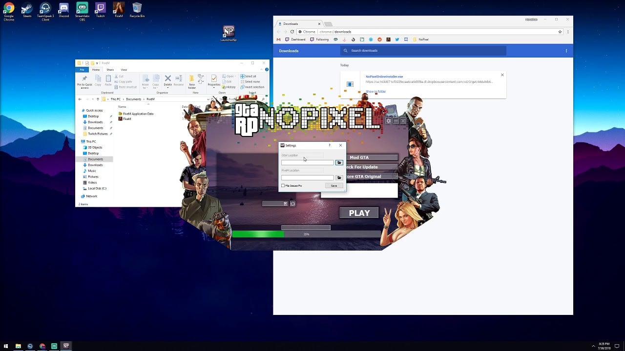 NoPixel GTA V FiveM Launcher - Game Launcher Creator